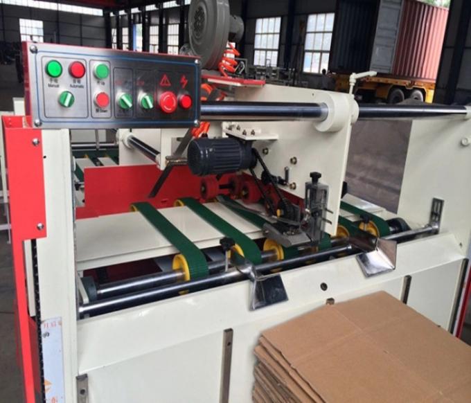 Carton Semi Automatic Folder Gluer Machine 1000mm Feeding Height