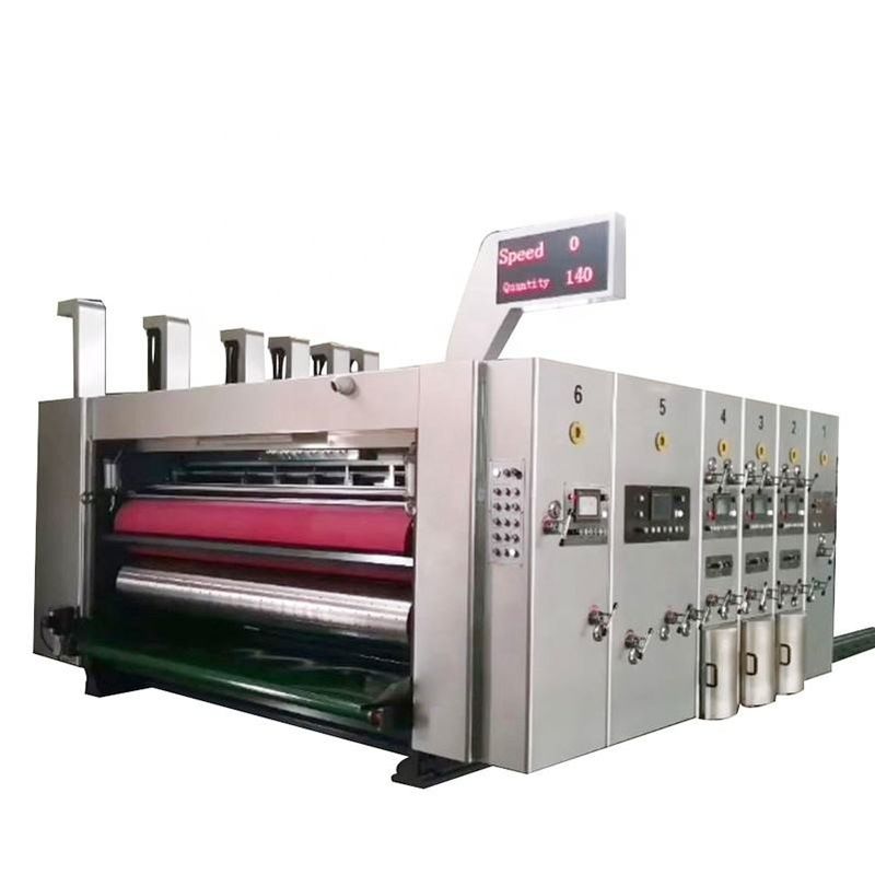 Auto Feeder 6 Colors Flexo Printer Slotter Machine For Corrugated ...